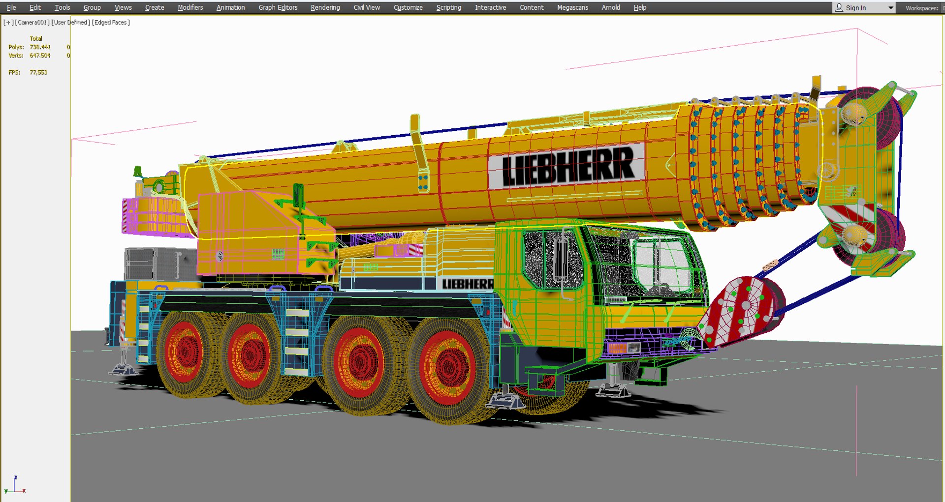 3D Model Liebherr LTM 1080 Cranes - TurboSquid 2190133
