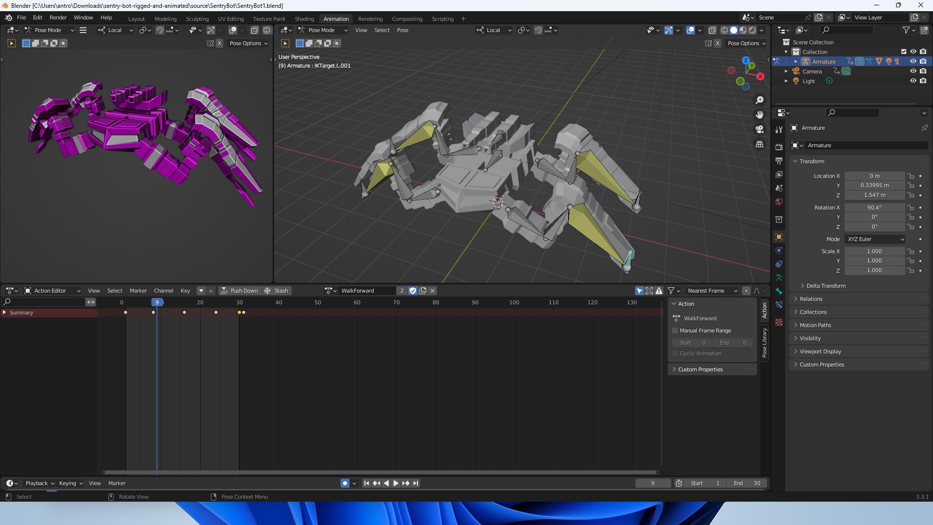 Futuristic Sentry Bot3D模型 - TurboSquid 1968444