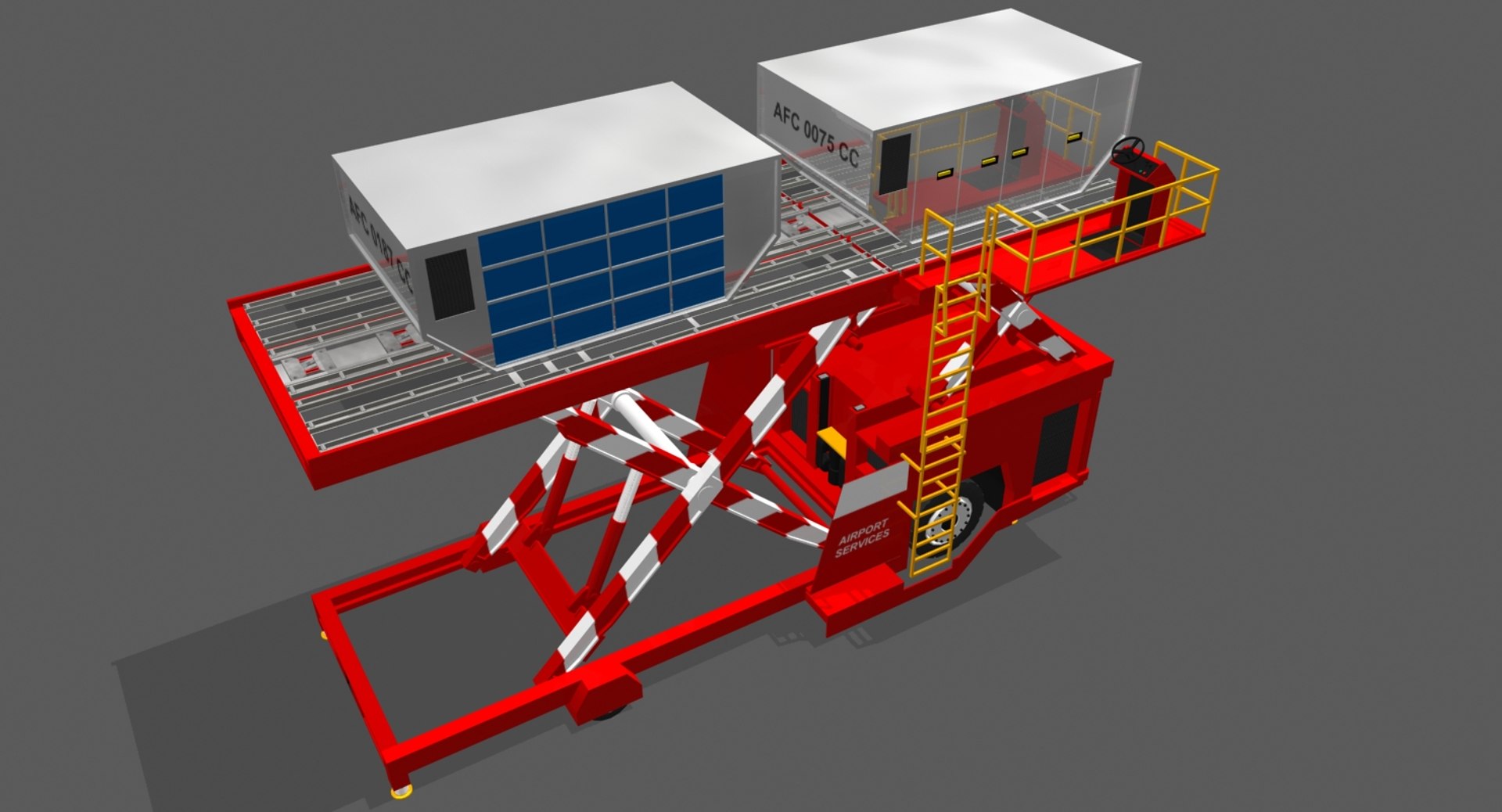 3D aircraft loader device rigged - TurboSquid 1404728