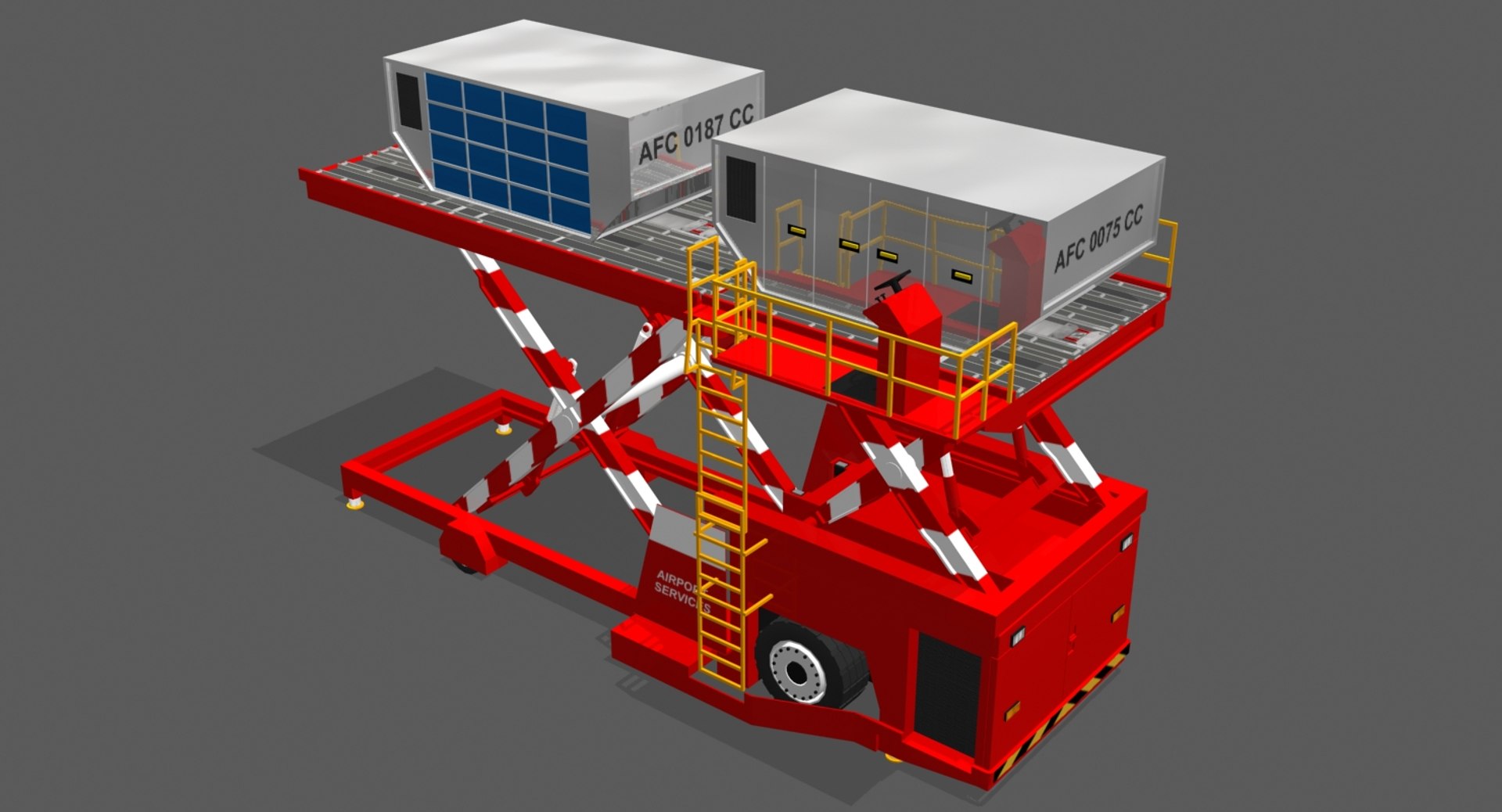 3D aircraft loader device rigged - TurboSquid 1404728