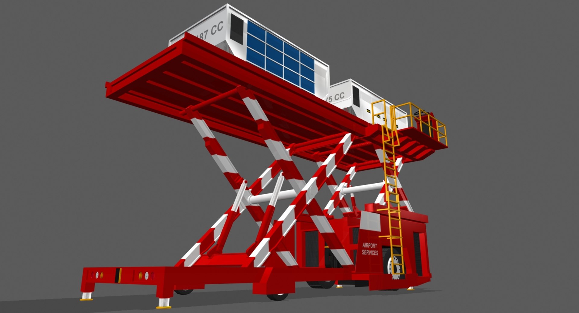 3D aircraft loader device rigged - TurboSquid 1404728
