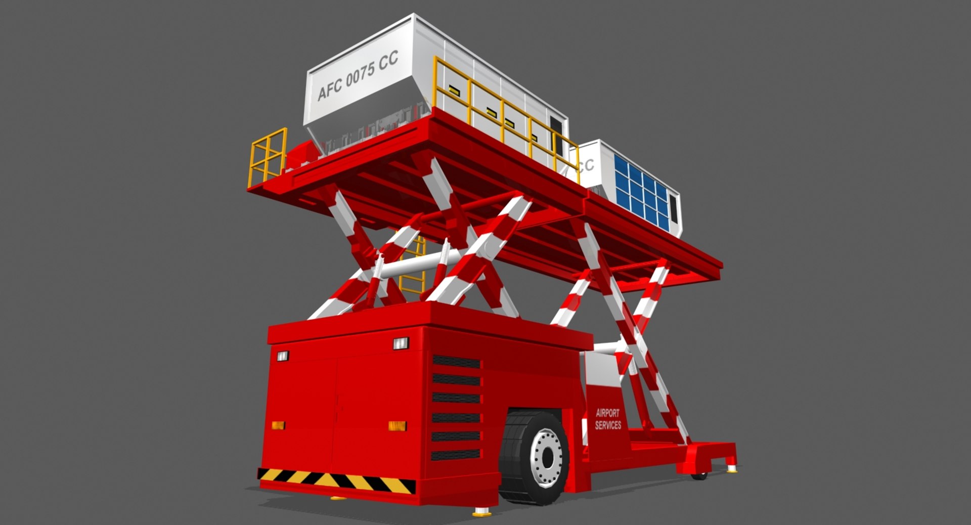 3D aircraft loader device rigged - TurboSquid 1404728