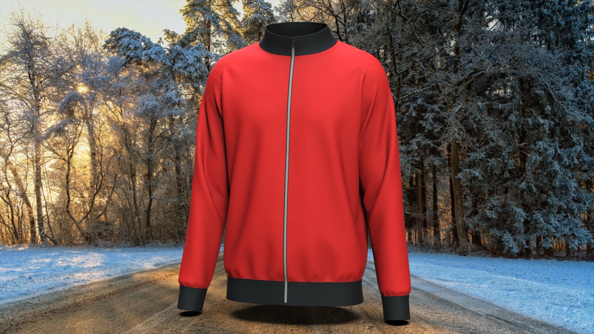 3D Model Mens Knitted Outdoor Fleece Jacket - TurboSquid 2082565