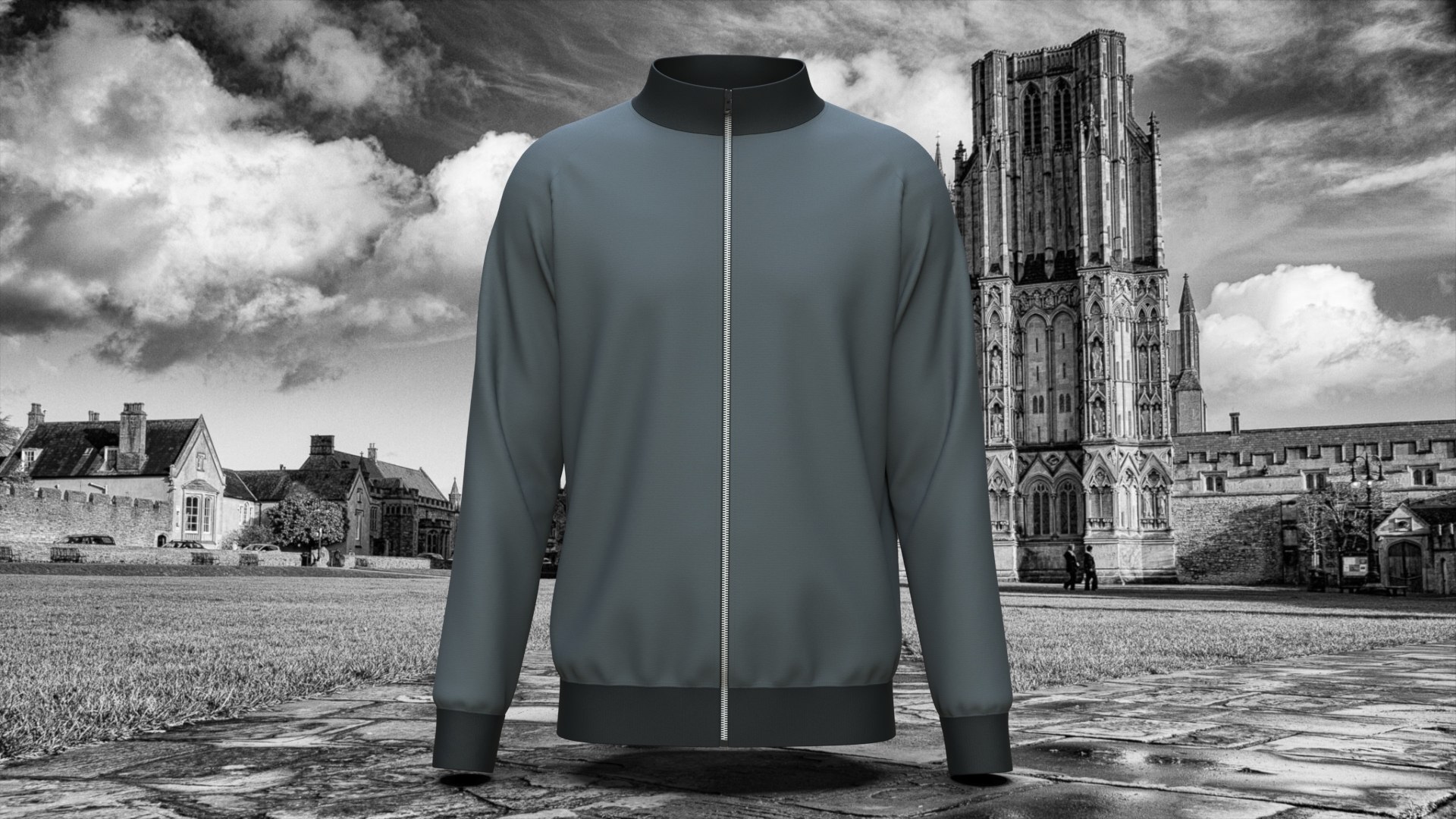 3D Model Mens Knitted Outdoor Fleece Jacket - TurboSquid 2082565
