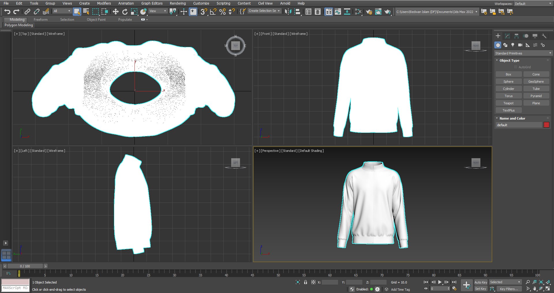 3D Model Mens Knitted Outdoor Fleece Jacket - TurboSquid 2082565