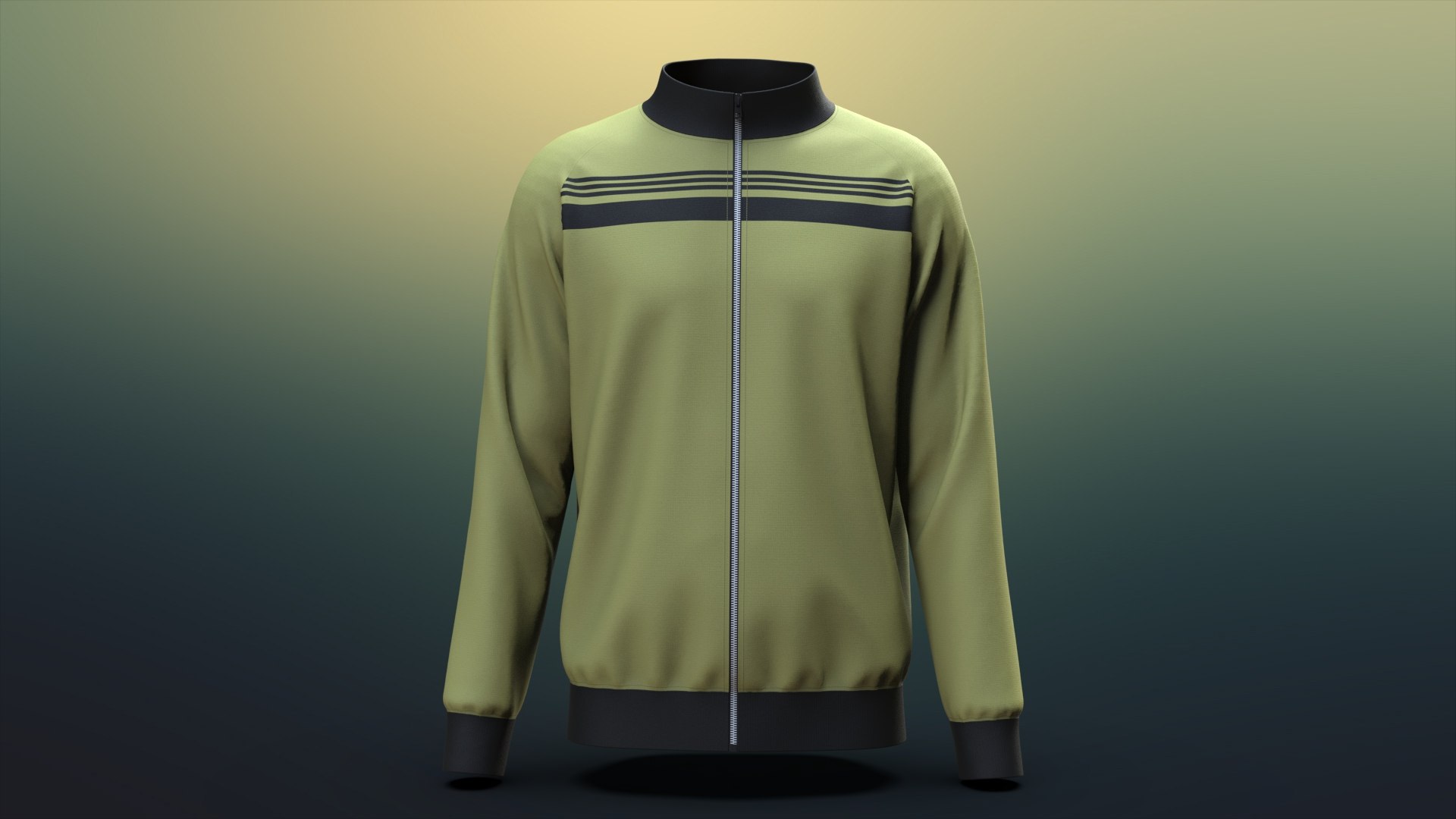 3D Model Mens Knitted Outdoor Fleece Jacket - TurboSquid 2082565