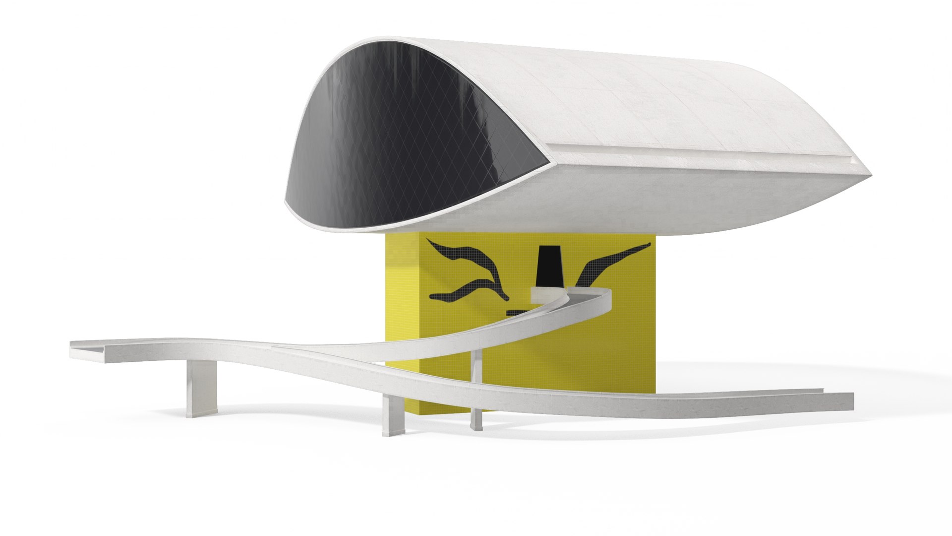 Museu Oscar Niemeyer Model - TurboSquid 2217120