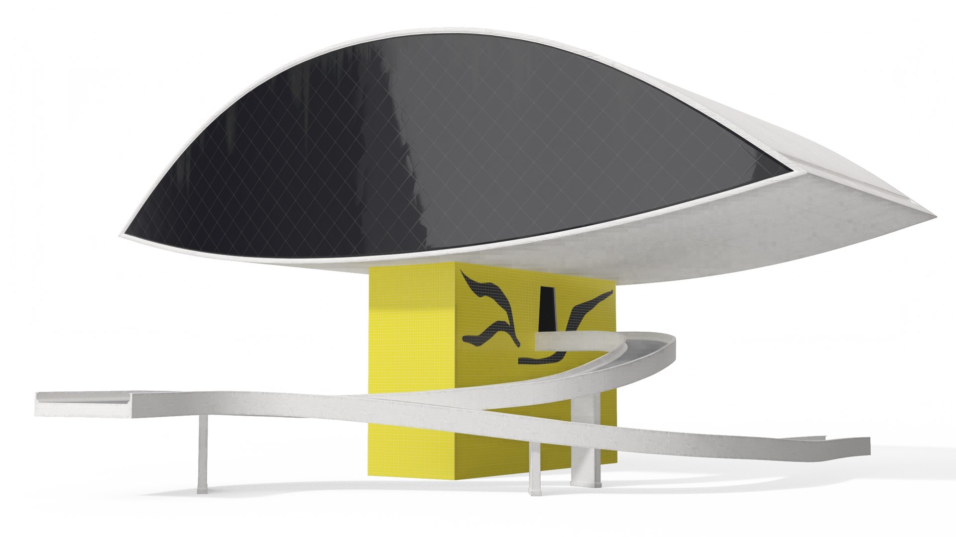 Museu Oscar Niemeyer Model - TurboSquid 2217120