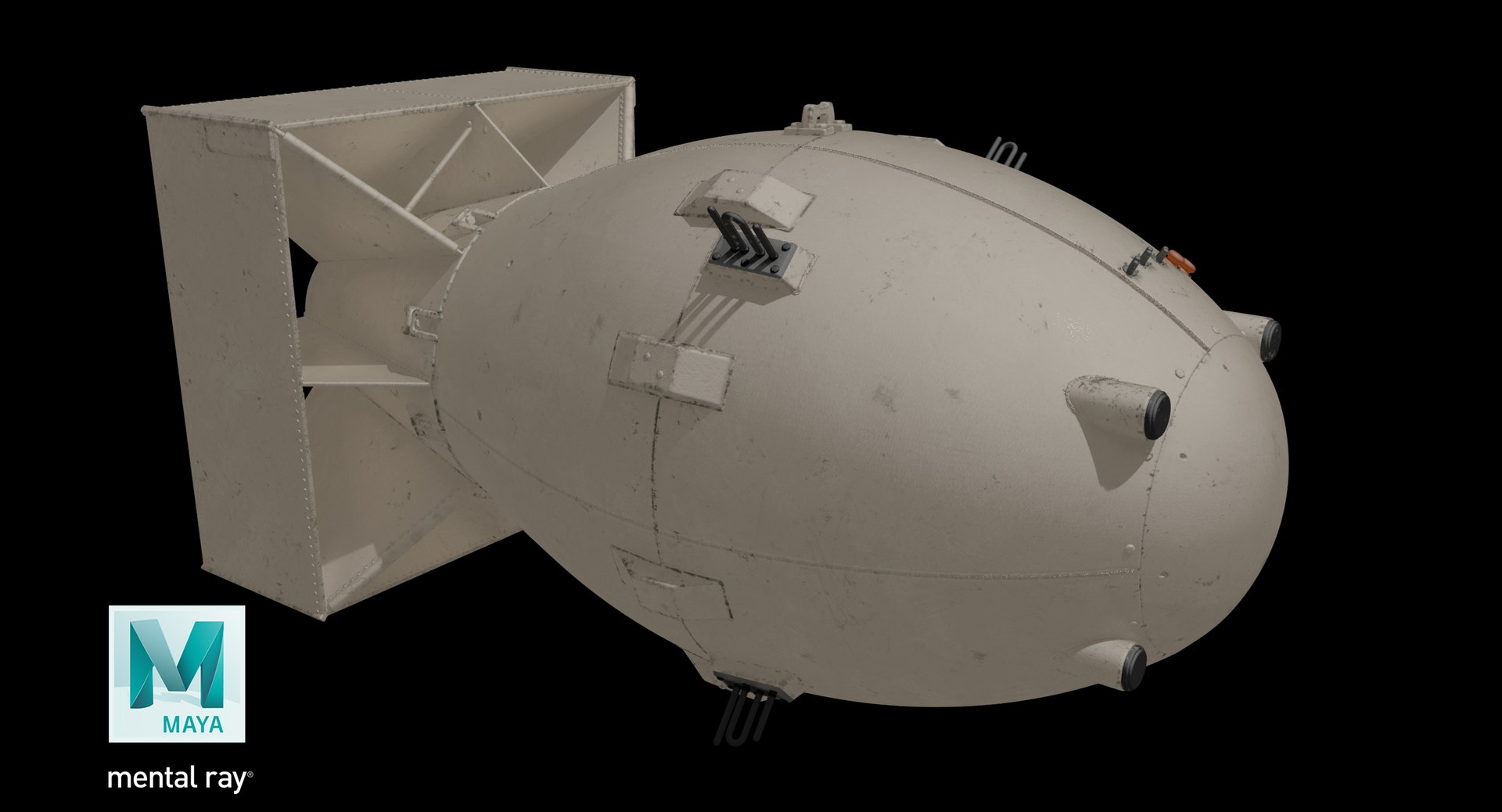 3D Model Fat Man Nuclear Bomb - TurboSquid 1292061