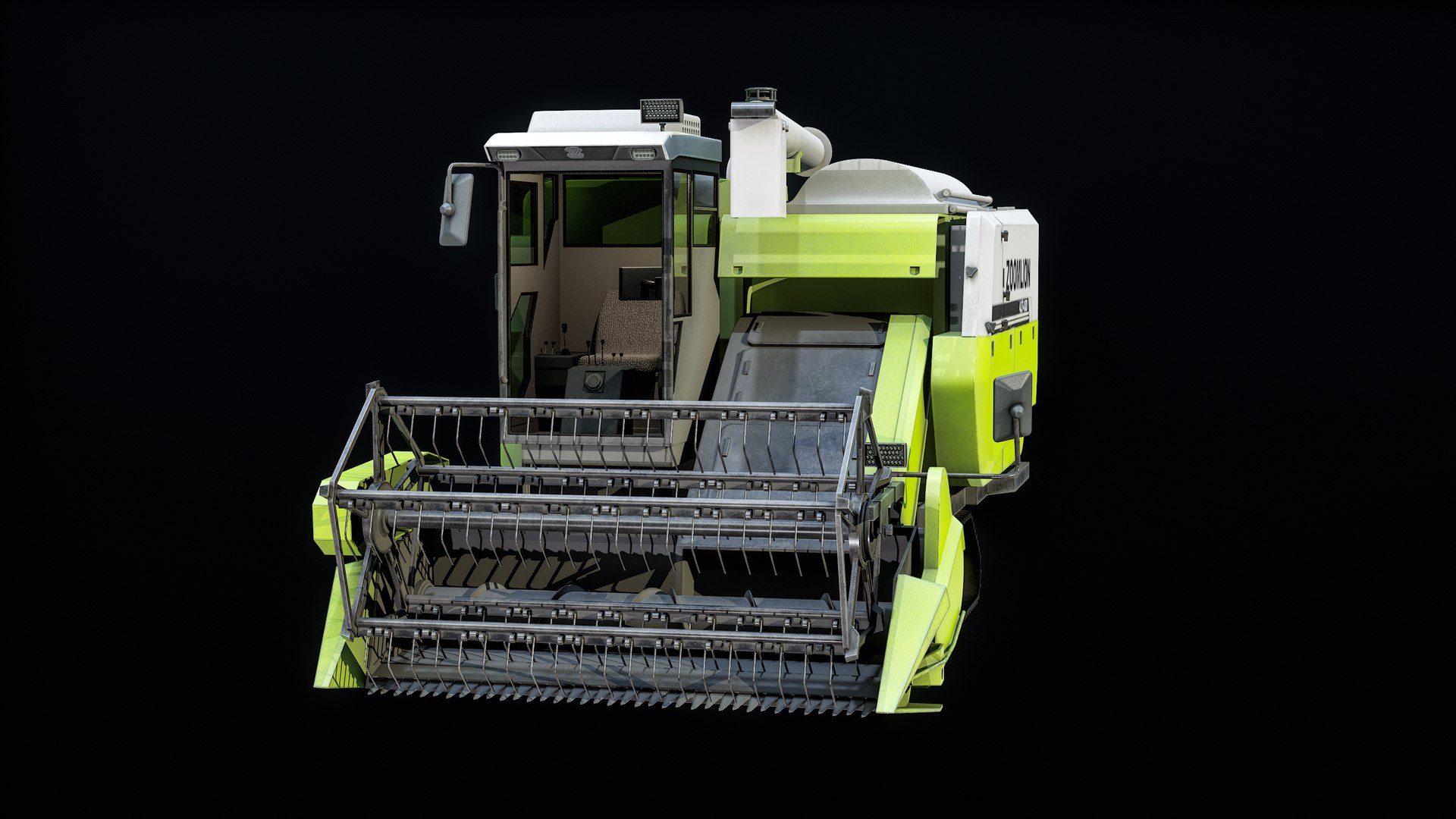 Rice Combine Harvester Green PBR 3D model - TurboSquid 2165974