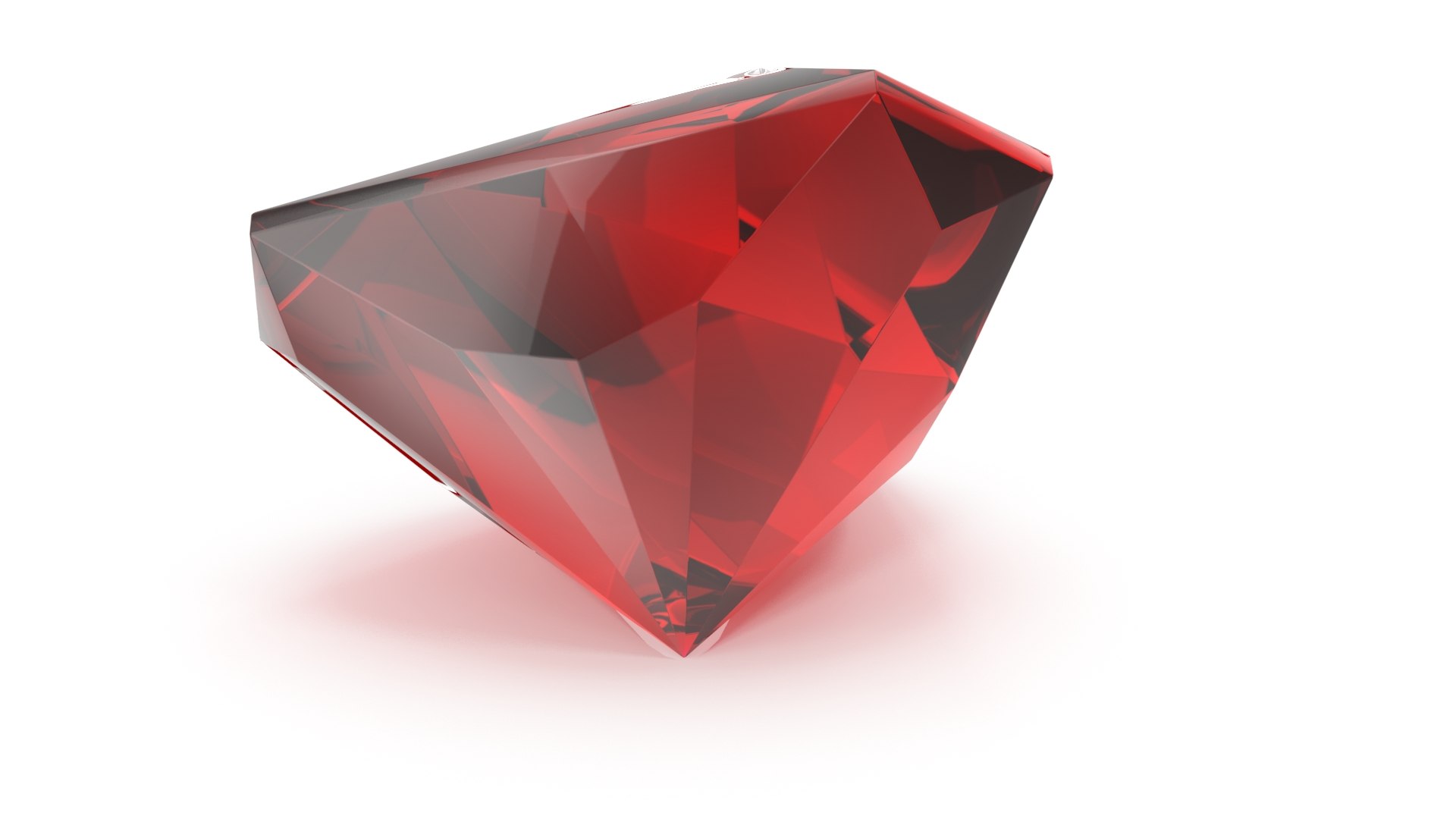 Shield Step Cut Ruby 3D - TurboSquid 1858088
