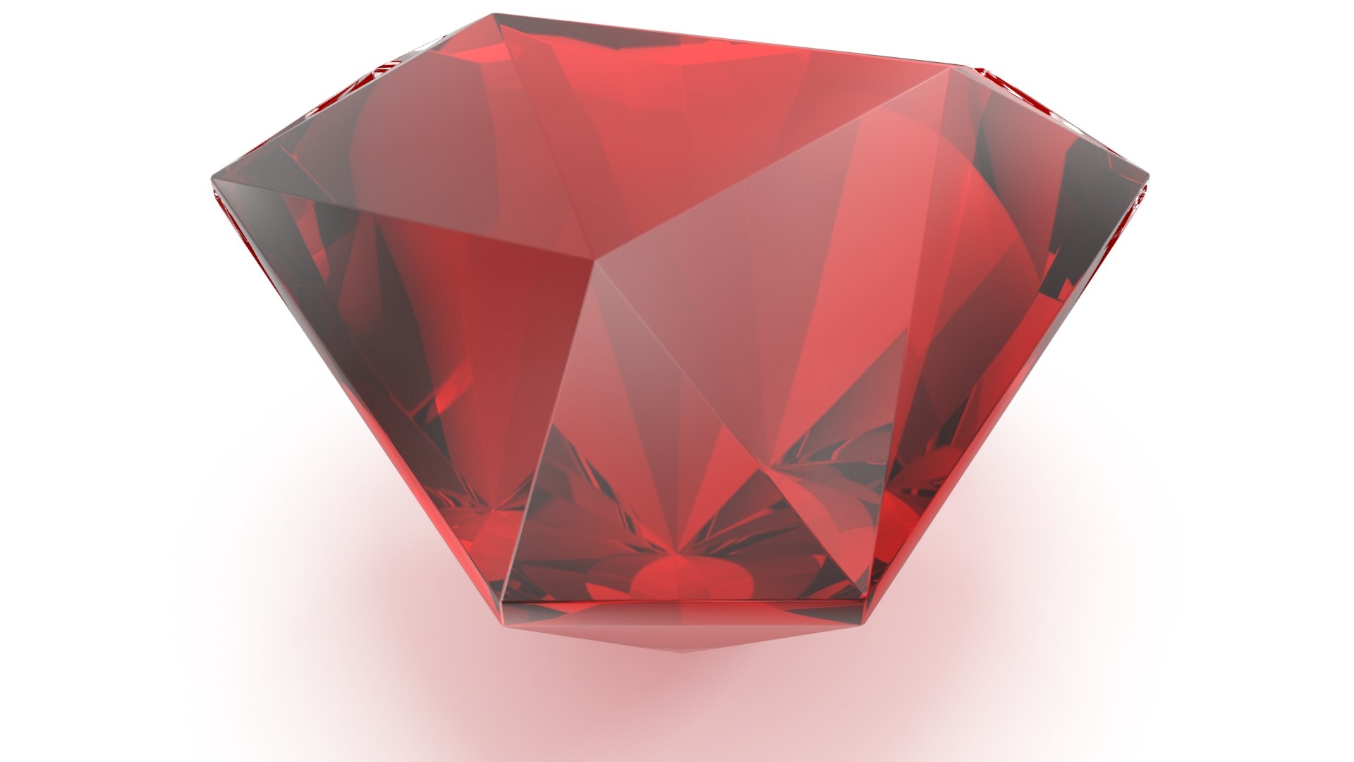 Shield Step Cut Ruby 3D - TurboSquid 1858088