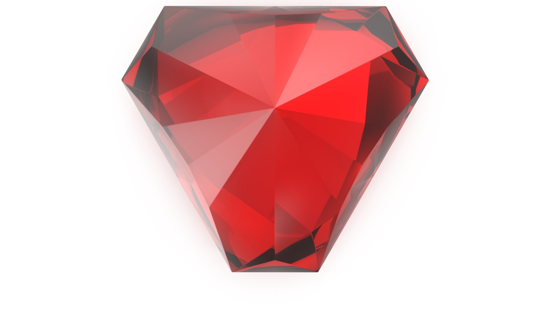 Shield Step Cut Ruby 3D - TurboSquid 1858088