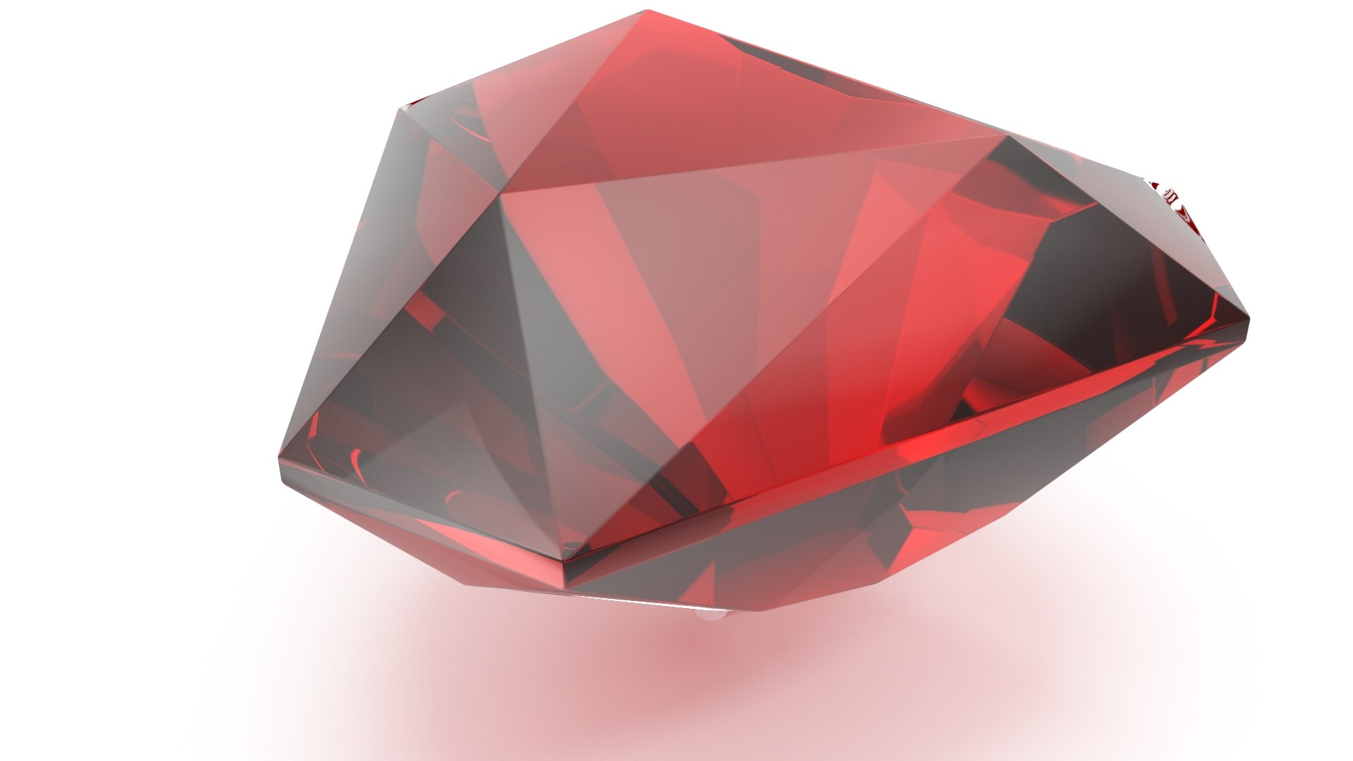 Shield Step Cut Ruby 3D - TurboSquid 1858088