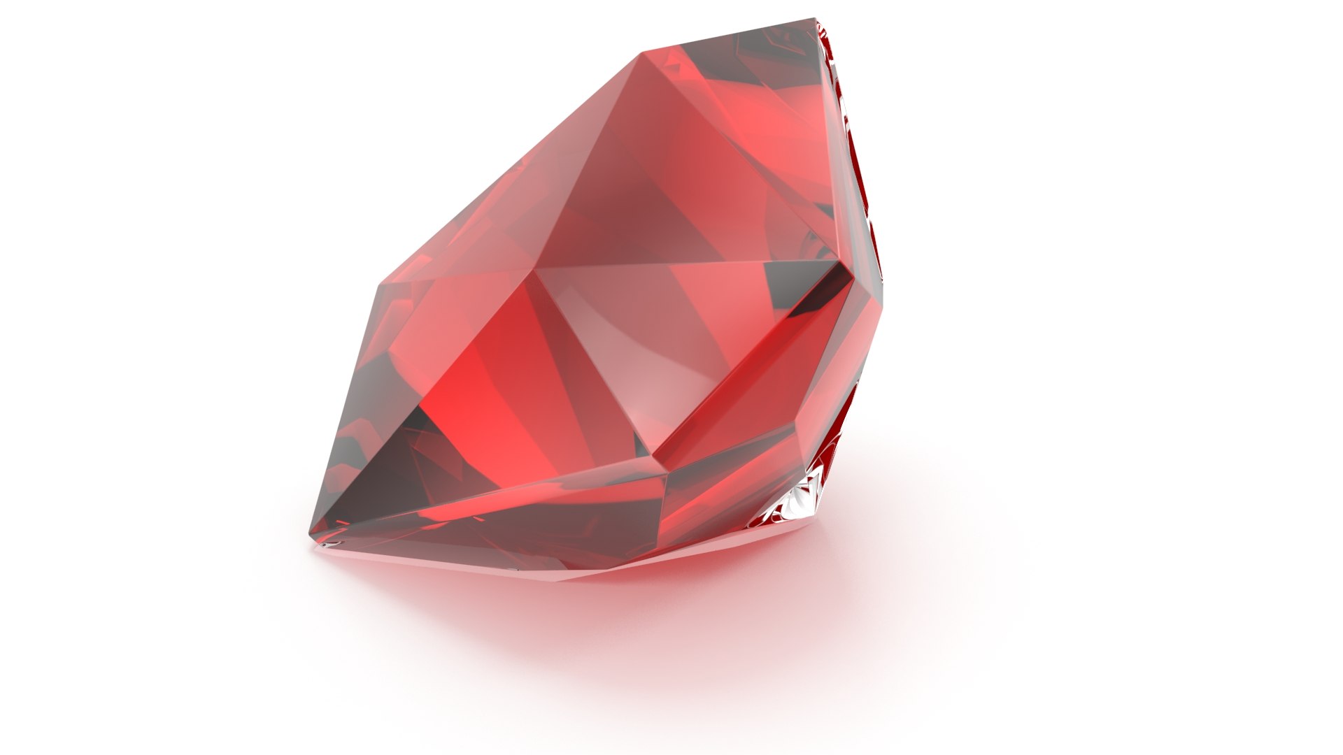 Shield Step Cut Ruby 3D - TurboSquid 1858088