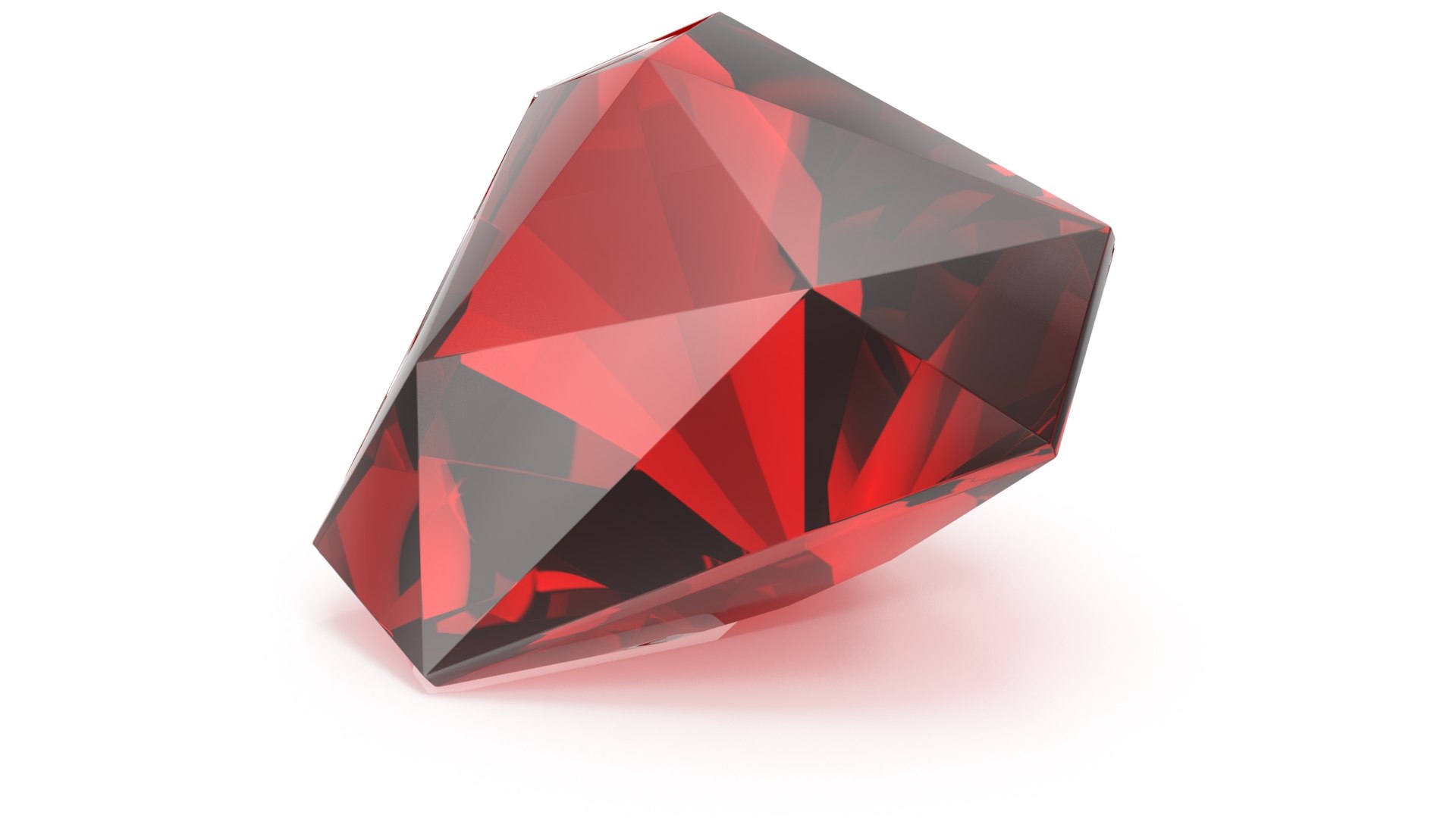 Shield Step Cut Ruby 3D - TurboSquid 1858088