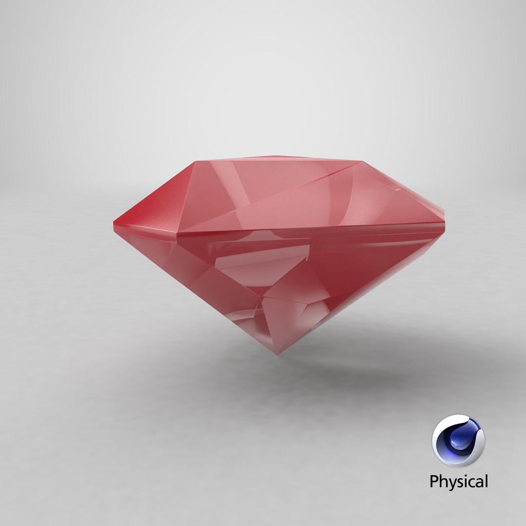 Shield Step Cut Ruby 3D - TurboSquid 1858088