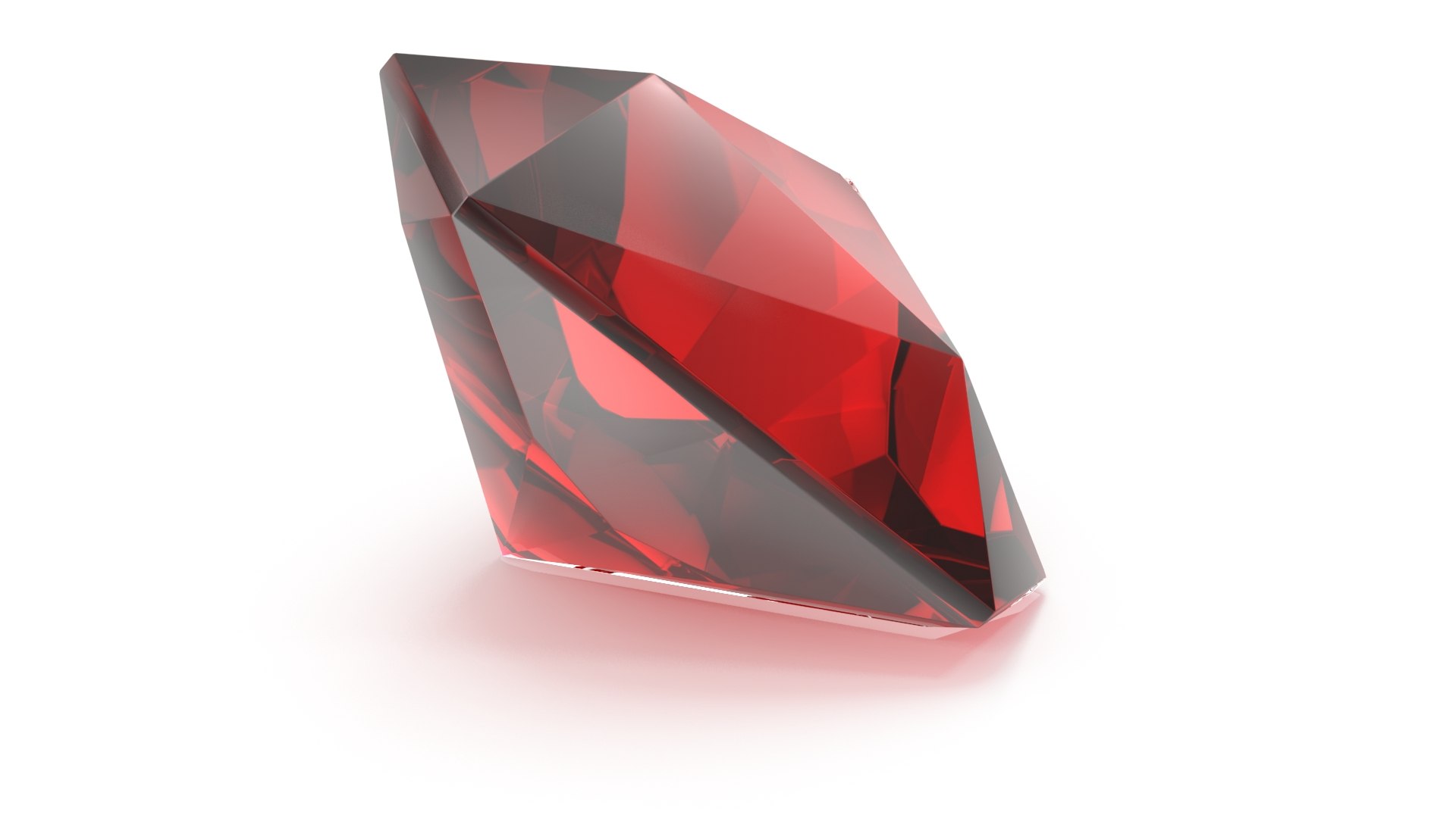 Shield Step Cut Ruby 3D - TurboSquid 1858088