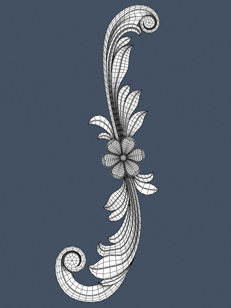 3d Model Decorative Scroll