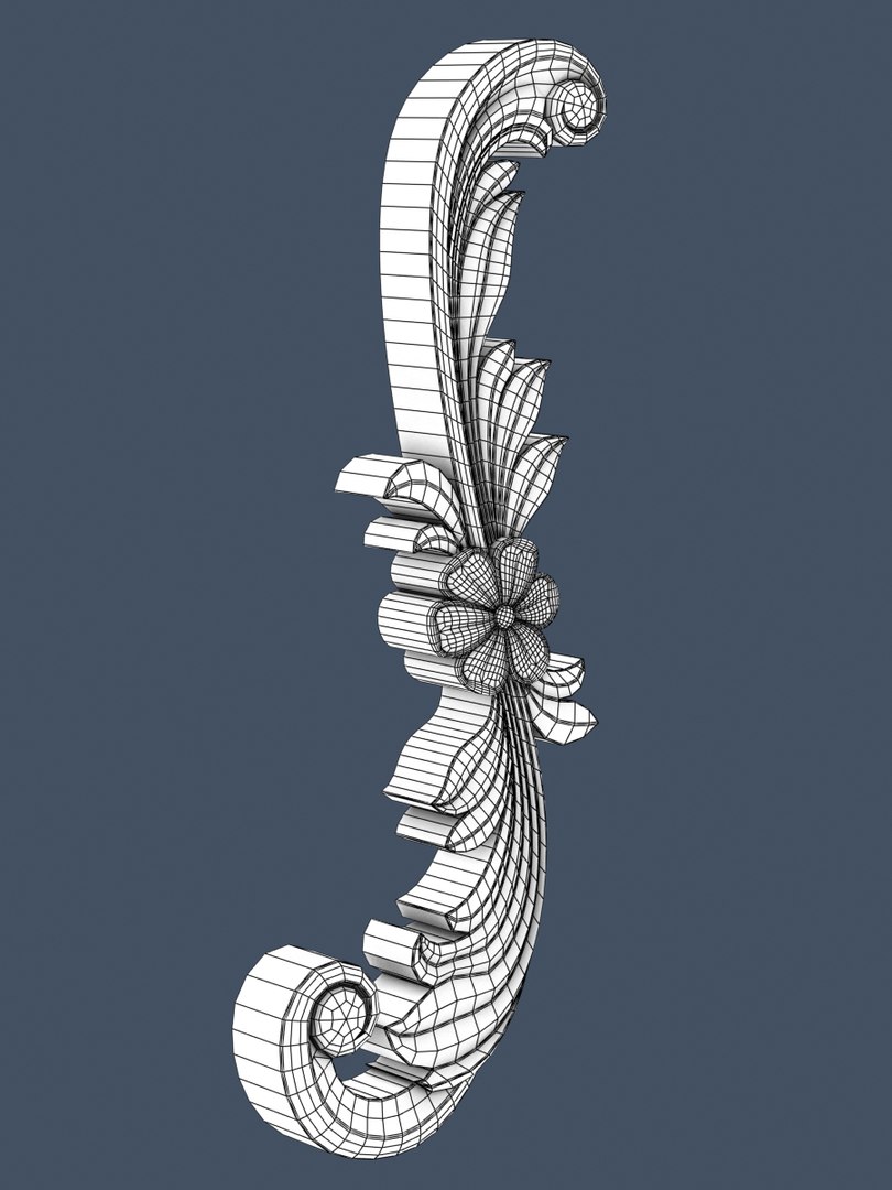 3d Model Decorative Scroll