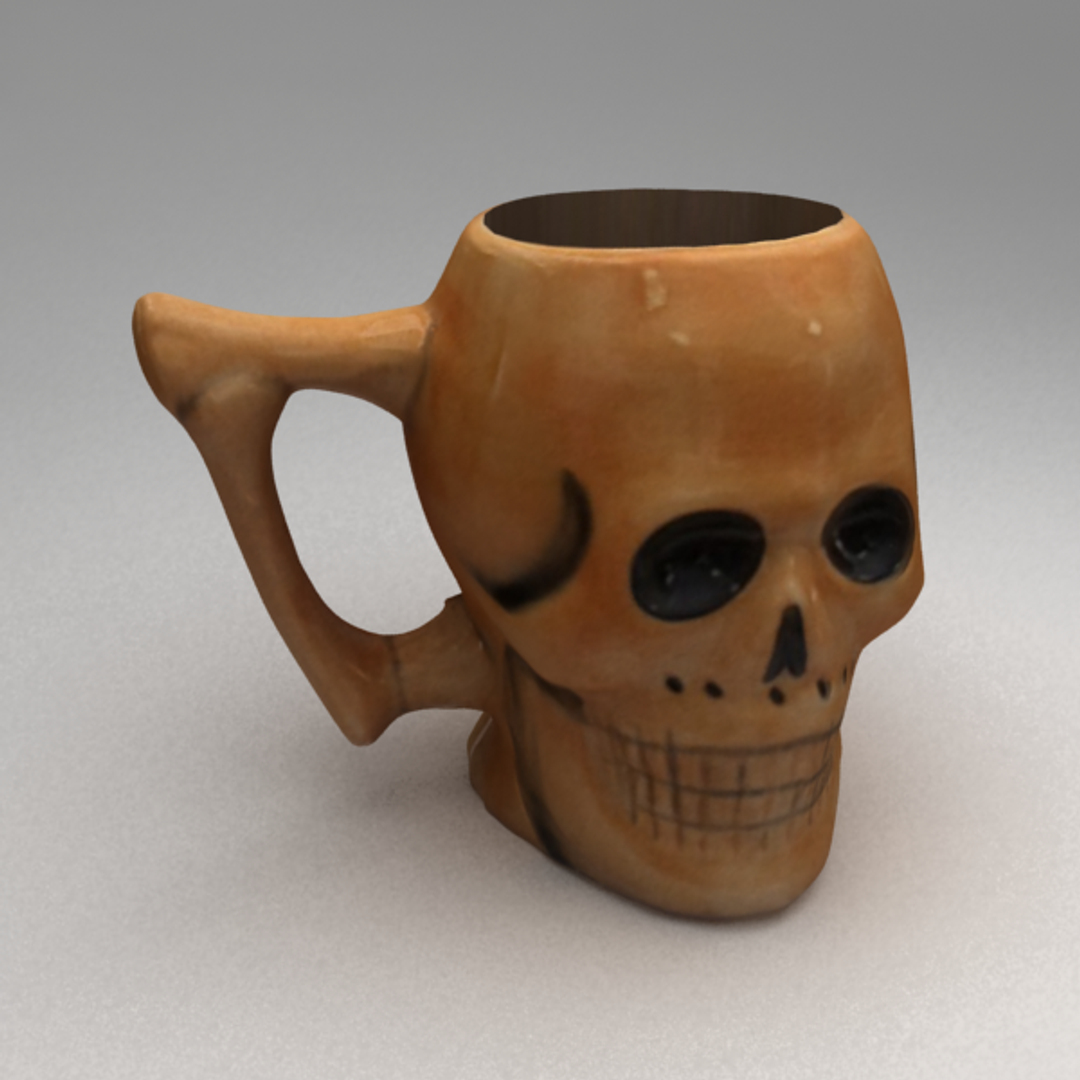 skull mug 3d model