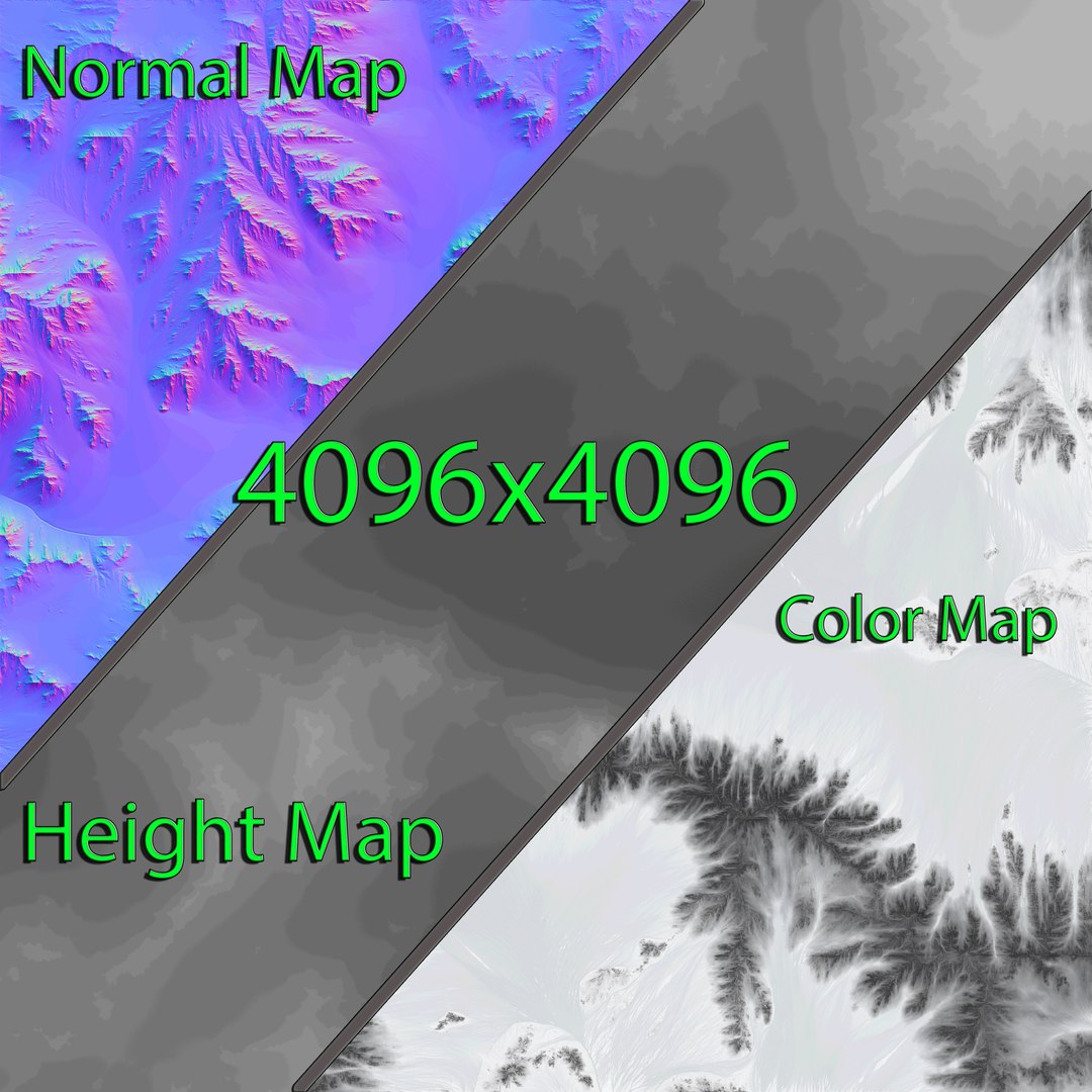 terrain realistic 3d obj