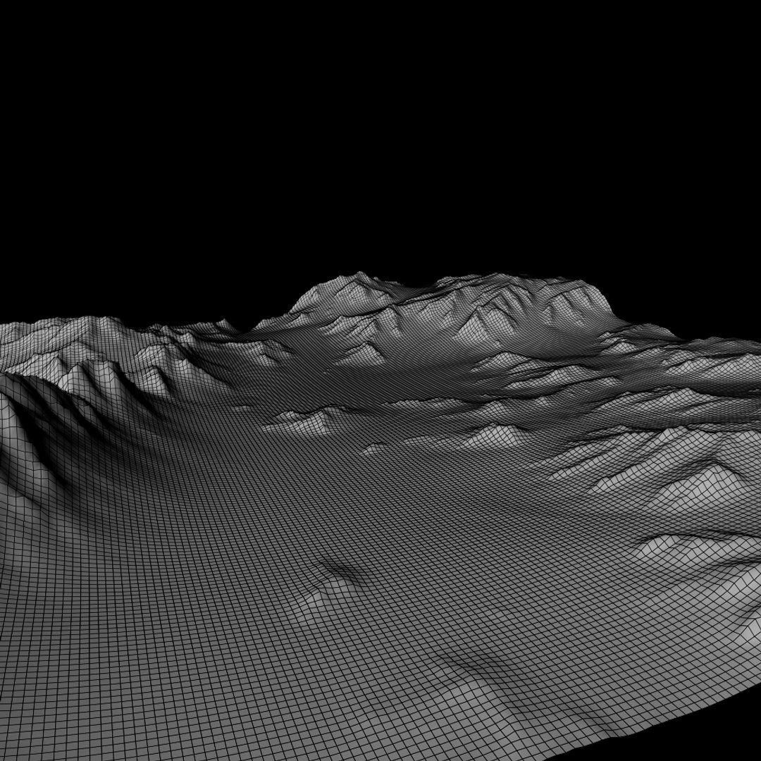 terrain realistic 3d obj