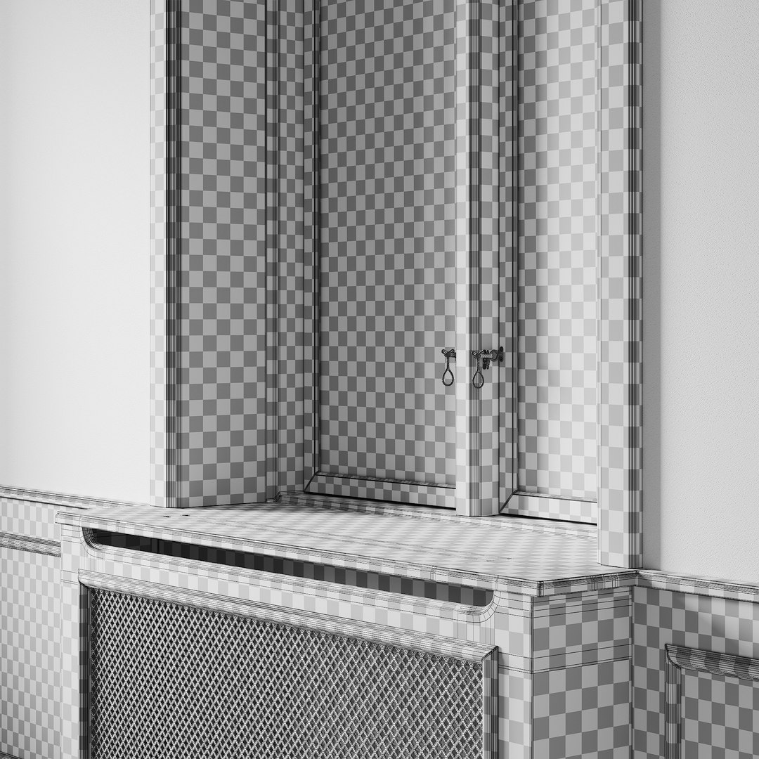 3D Classic Window With Radiator Screen 002 Model - TurboSquid 2173691