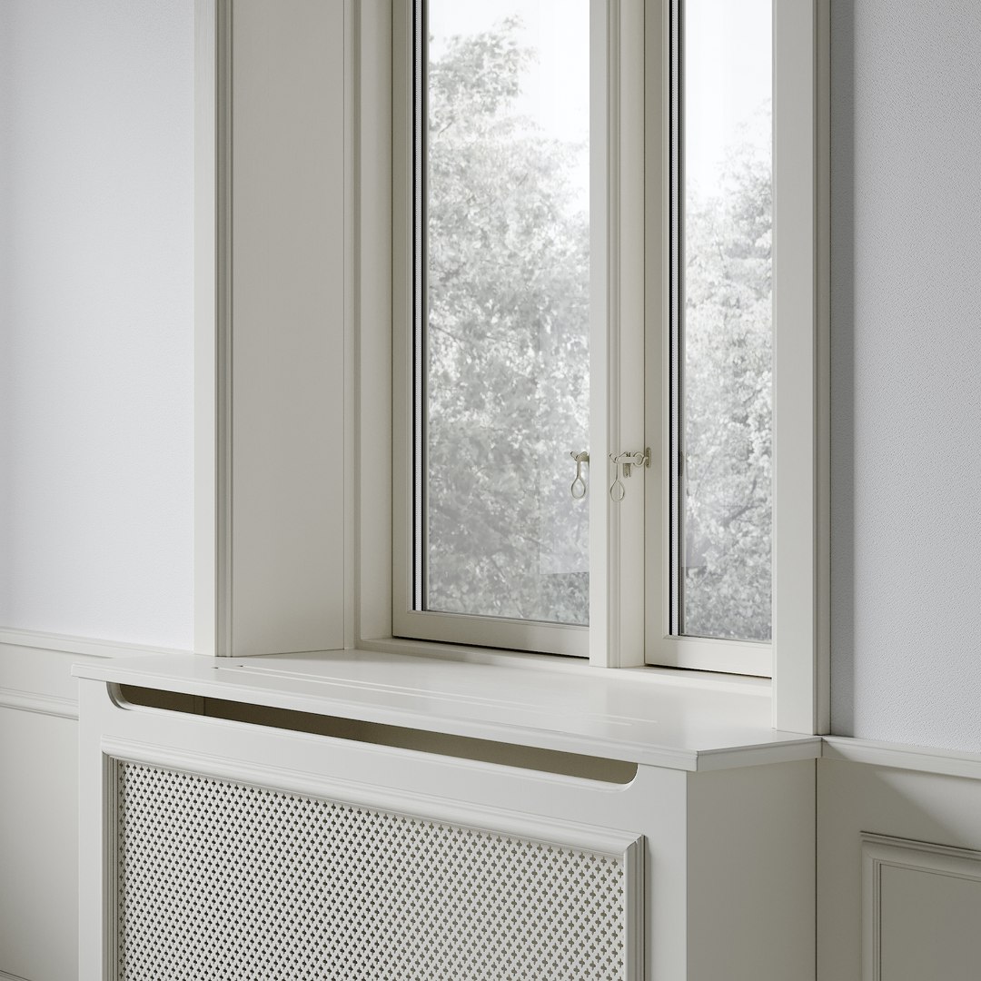 3D Classic Window With Radiator Screen 002 Model - TurboSquid 2173691