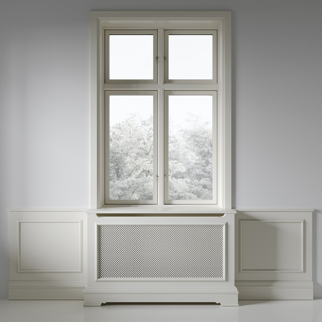 3D Classic Window With Radiator Screen 002 Model - TurboSquid 2173691