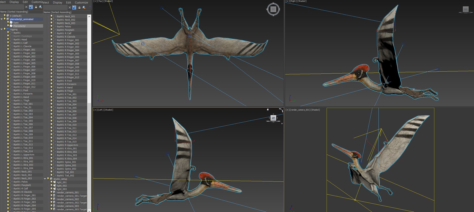 3D Model Dino Flying Dinopack - TurboSquid 1681090