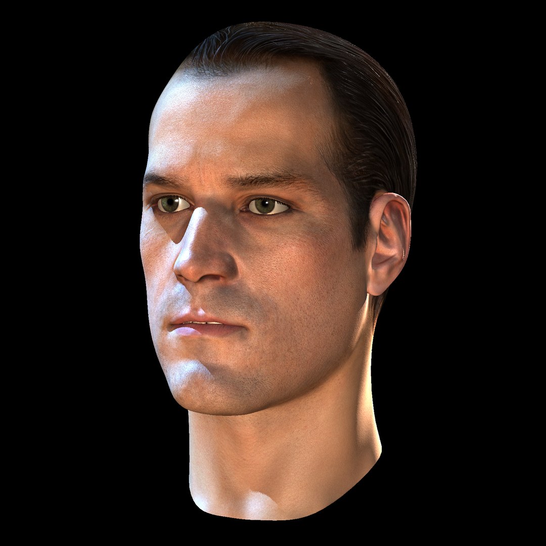 male head rendering 3d max