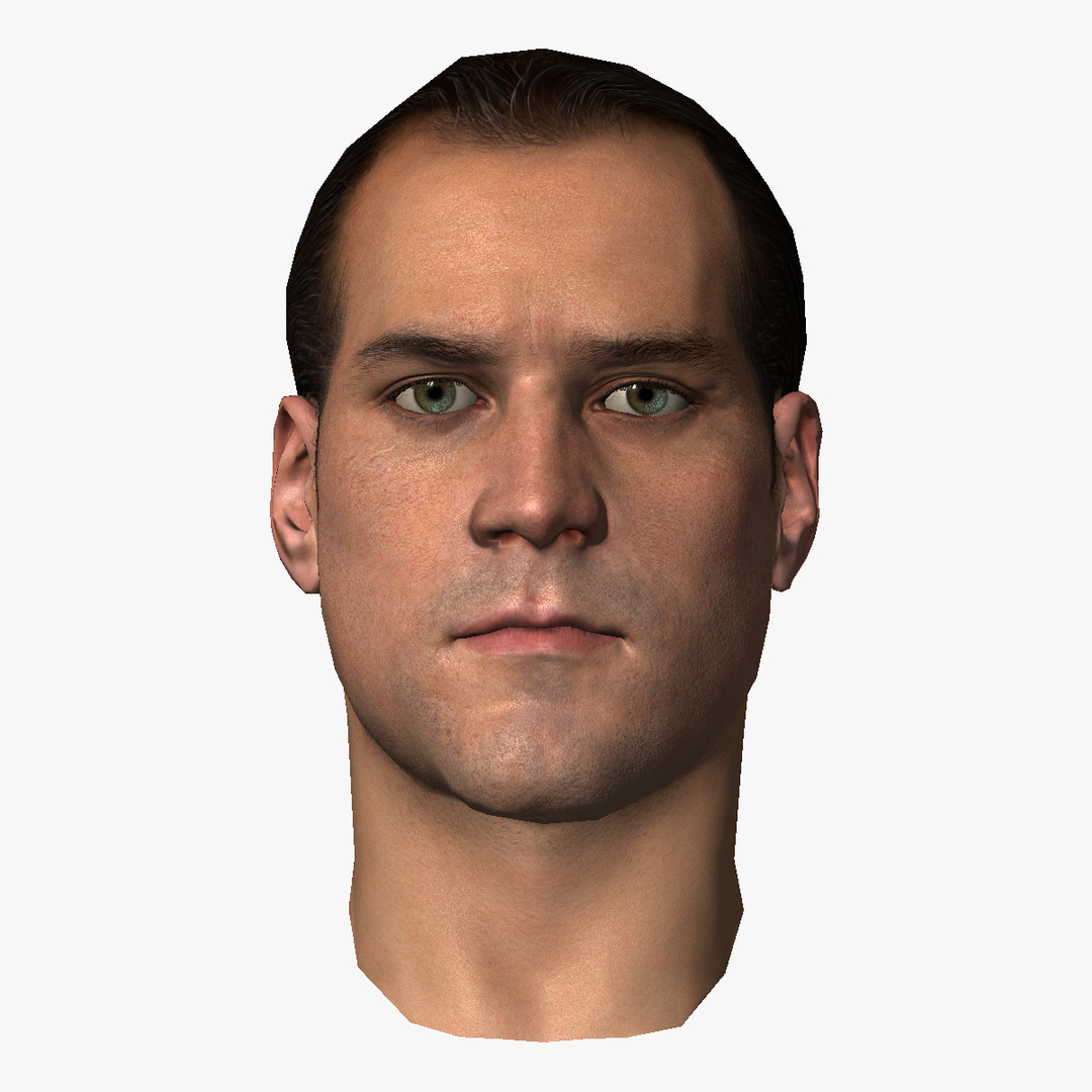 male head rendering 3d max