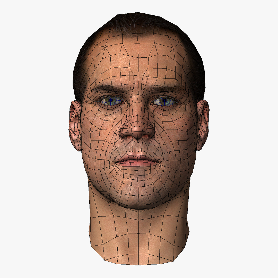 male head rendering 3d max