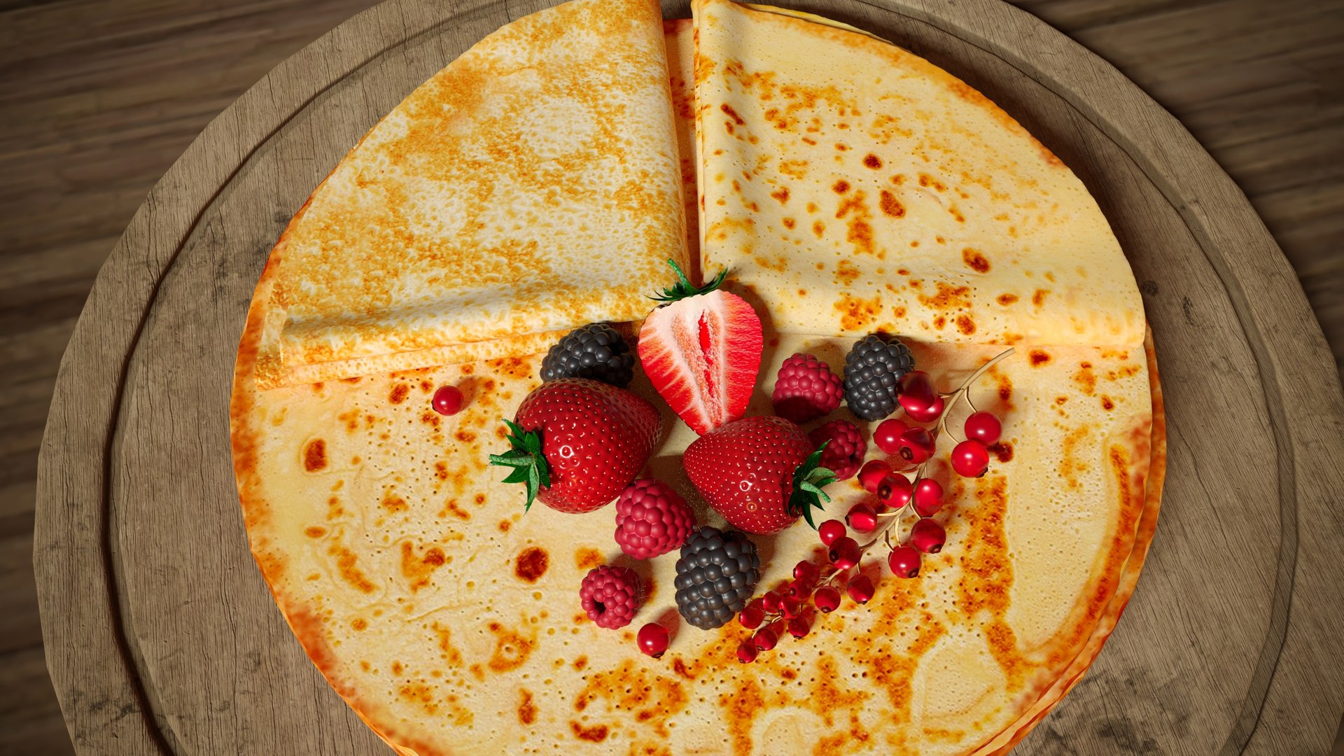 Crepes With Berries 3D Model - TurboSquid 2202882