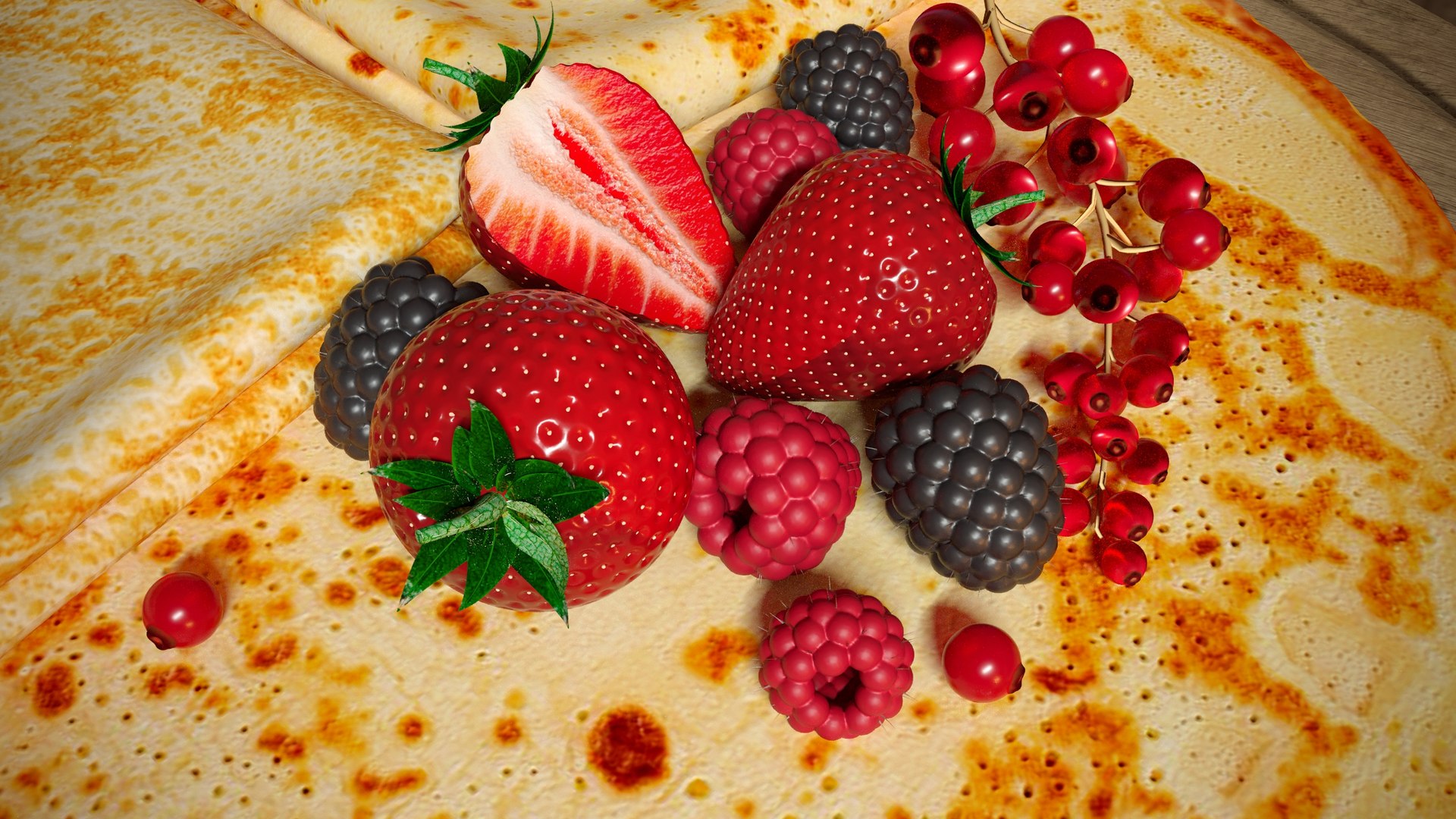 Crepes With Berries 3D Model - TurboSquid 2202882