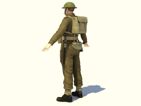3d wwii soldier model