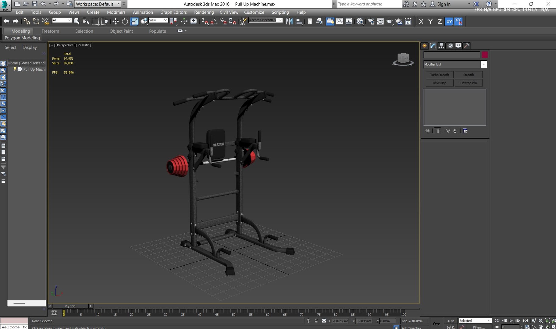 Pull Up Machine 3D Model - TurboSquid 2334584