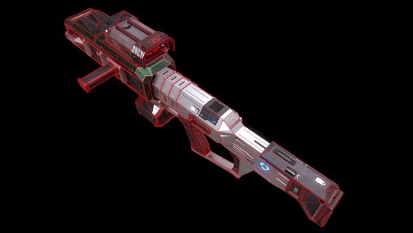 3D sci-fi heavy machine gun model - TurboSquid 1569992