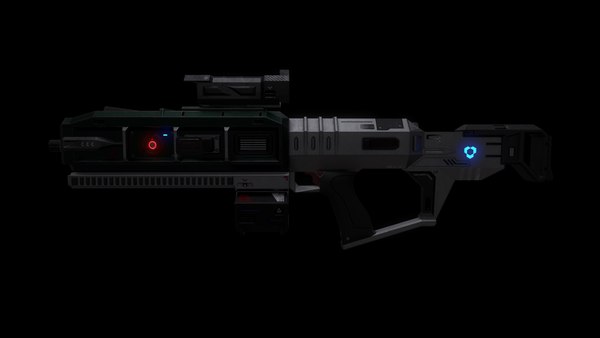 3D sci-fi heavy machine gun model - TurboSquid 1569992