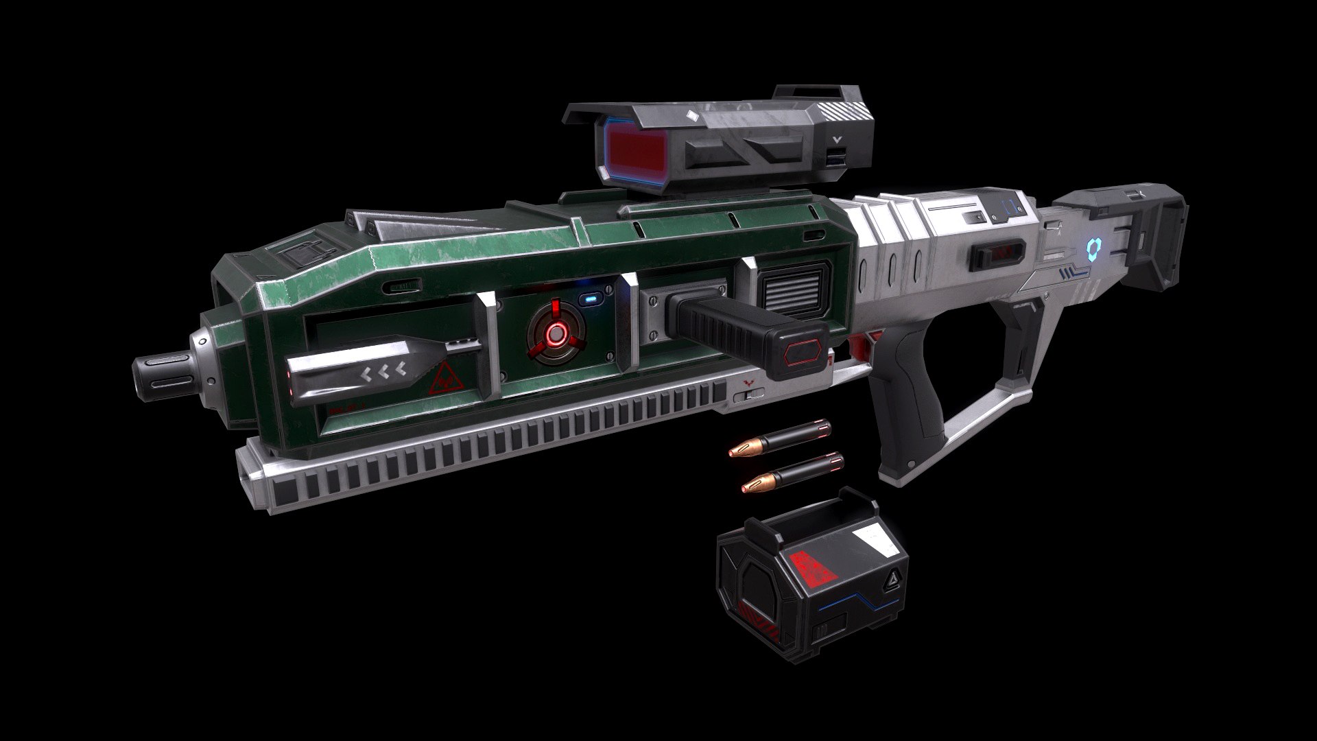 3D Sci-fi Heavy Machine Gun Model - TurboSquid 1569992