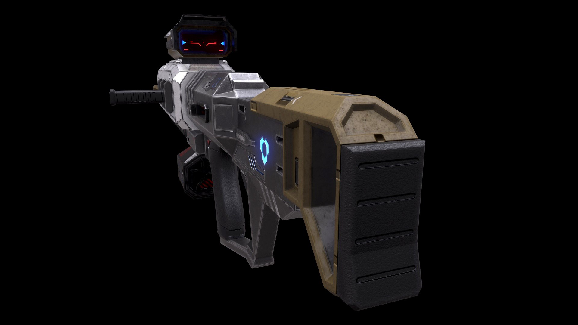 3D Sci-fi Heavy Machine Gun Model - TurboSquid 1569992