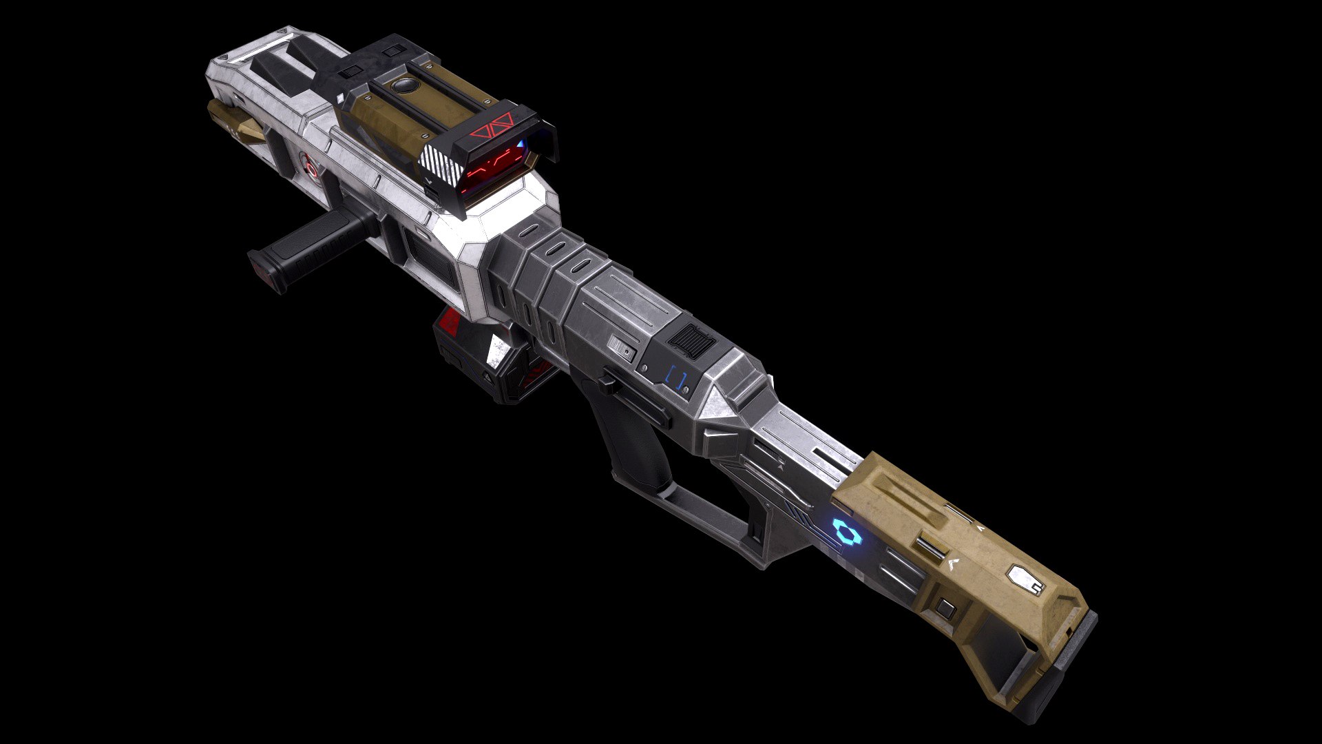 3D Sci-fi Heavy Machine Gun Model - TurboSquid 1569992