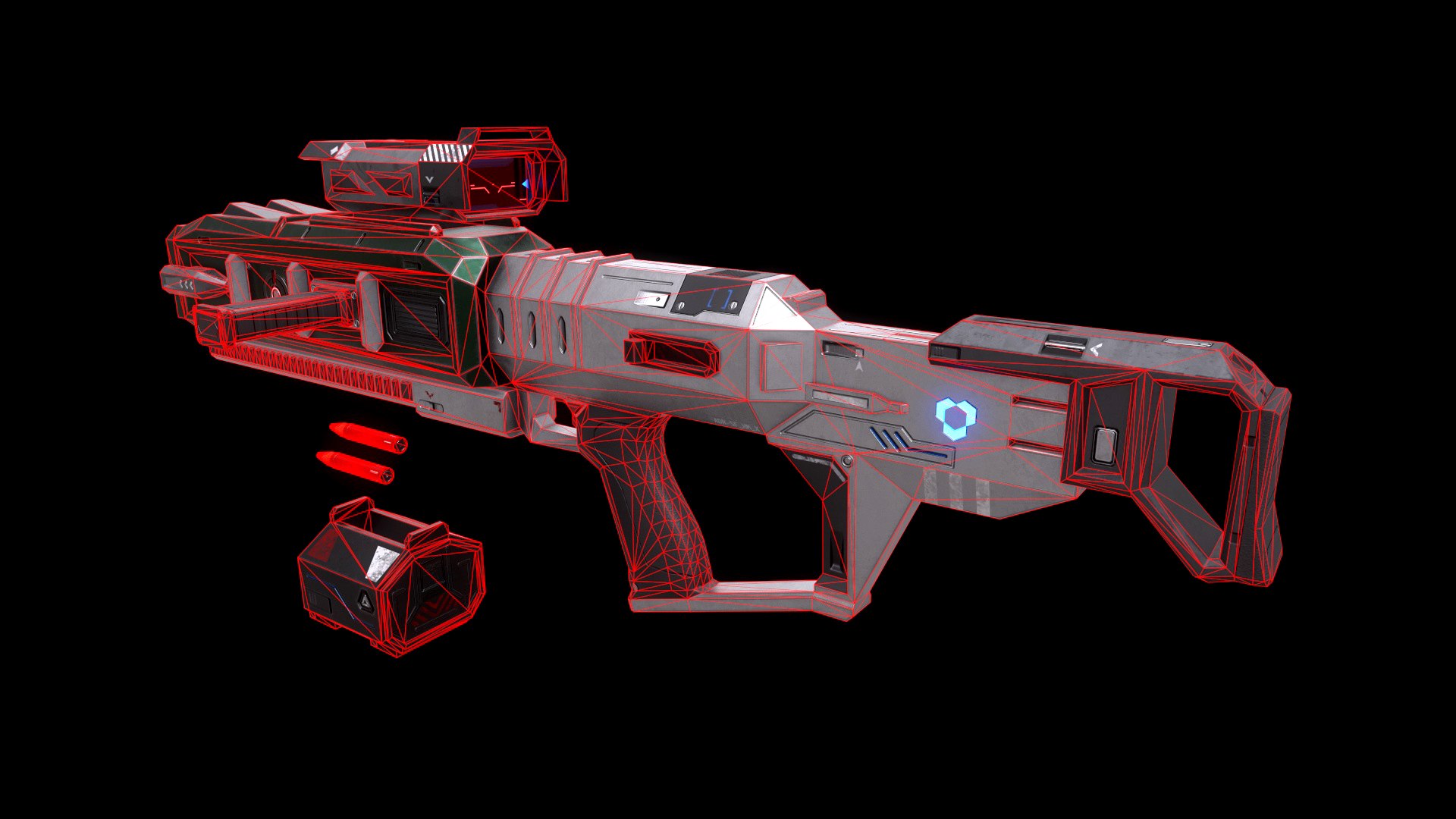 3D Sci-fi Heavy Machine Gun Model - TurboSquid 1569992