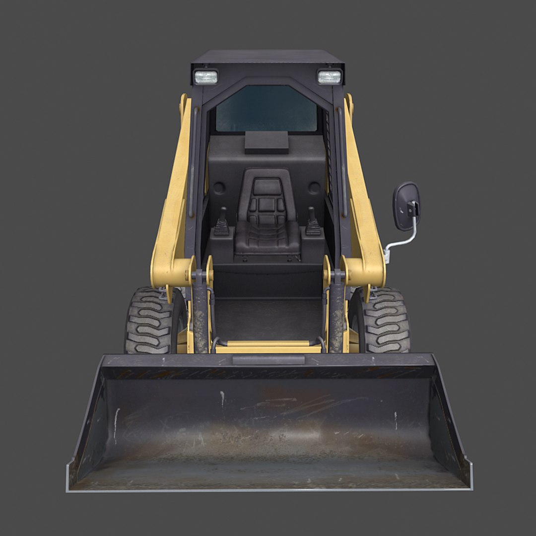 Loader Skid-steer Skid 3d Model