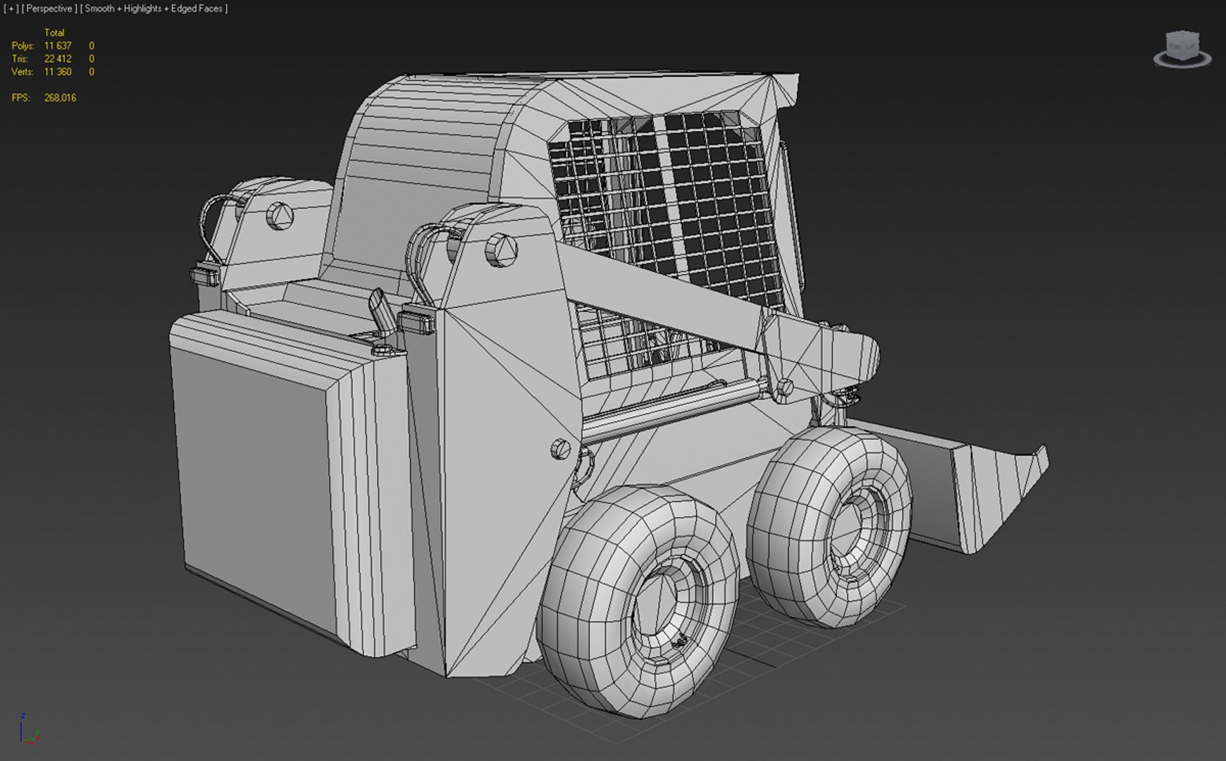 Loader Skid-steer Skid 3d Model