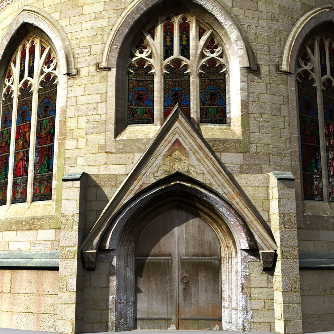 3d medieval gothic buildings cityscapes model