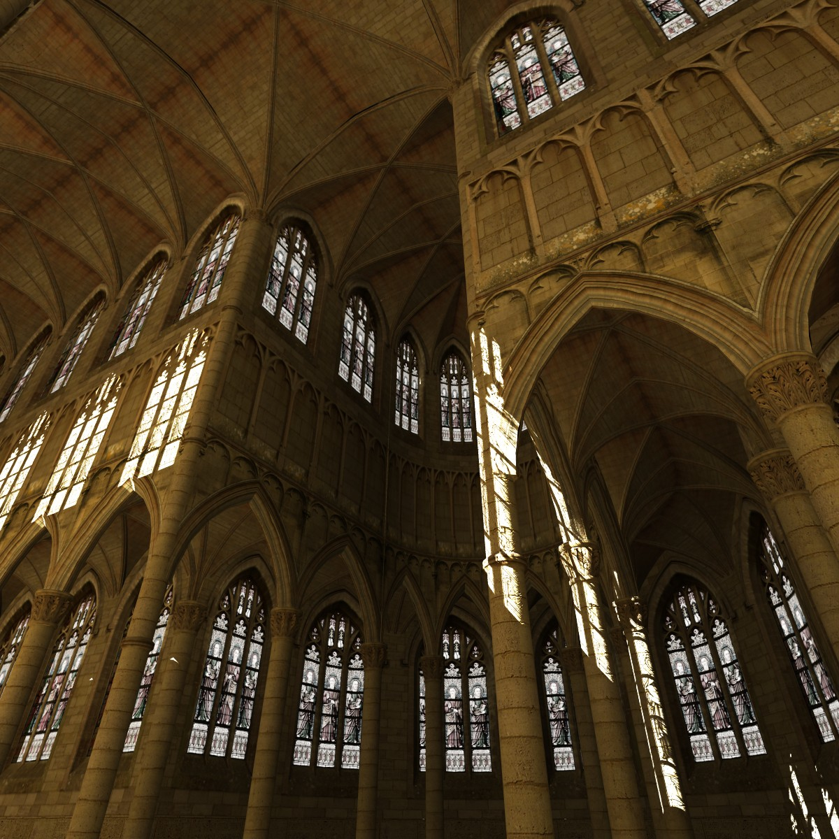 3d medieval gothic buildings cityscapes model