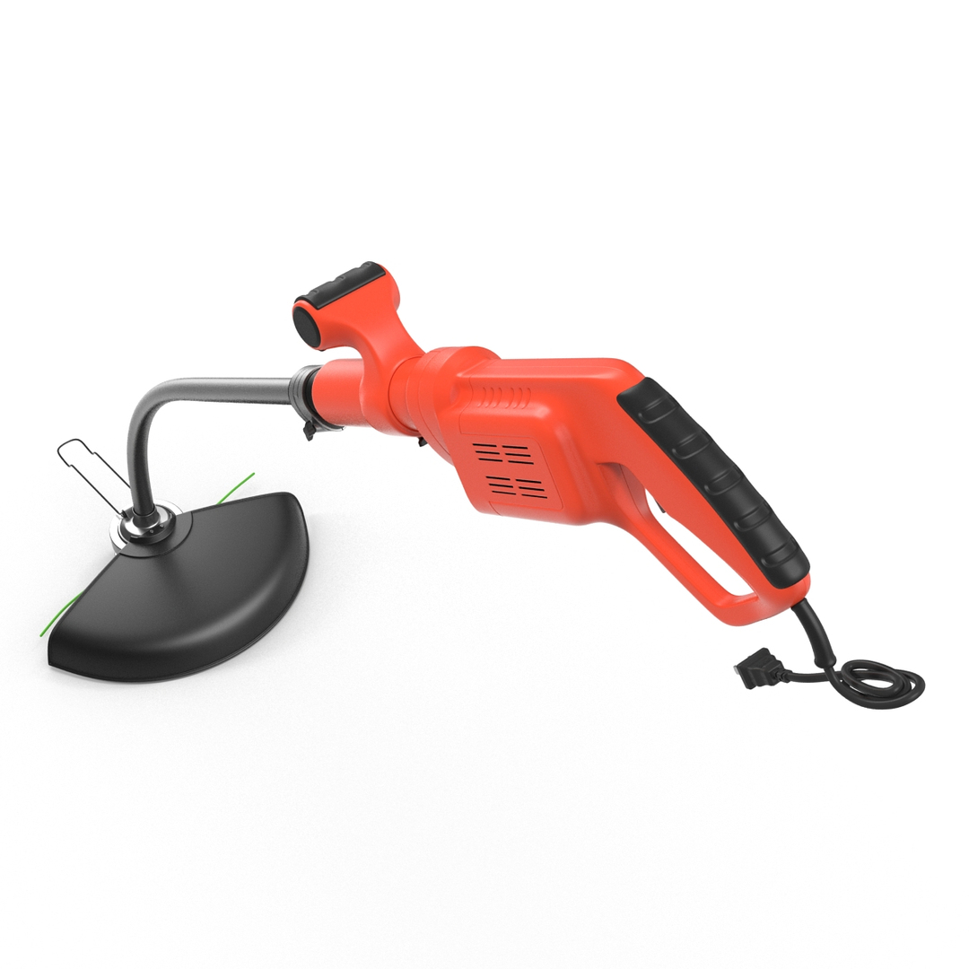 3d model electric lawn trimmer modeled