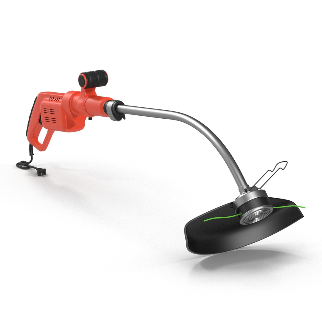 3d model electric lawn trimmer modeled